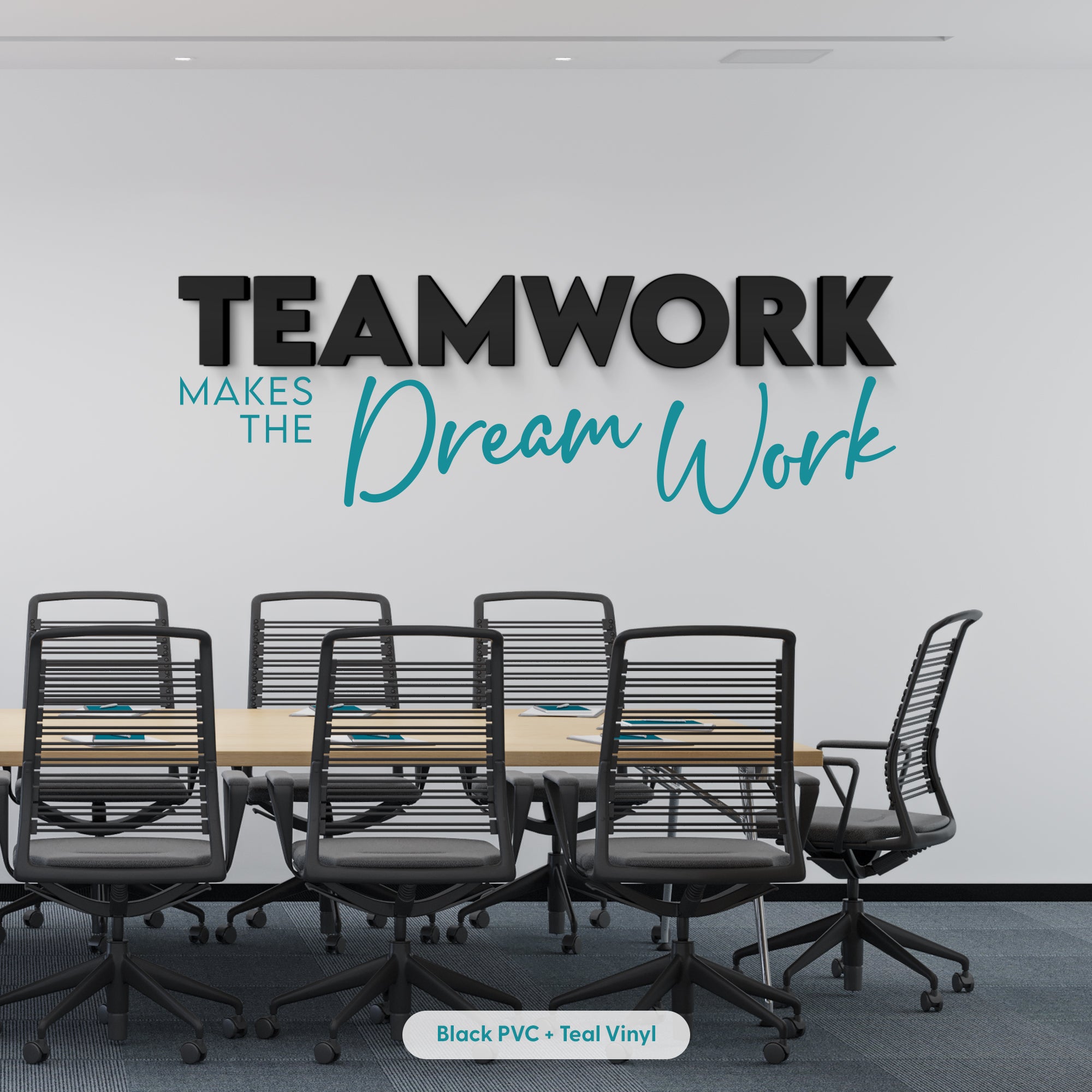 Teamwork Makes the Dream Work 3D Office Decor – SirFace Graphics