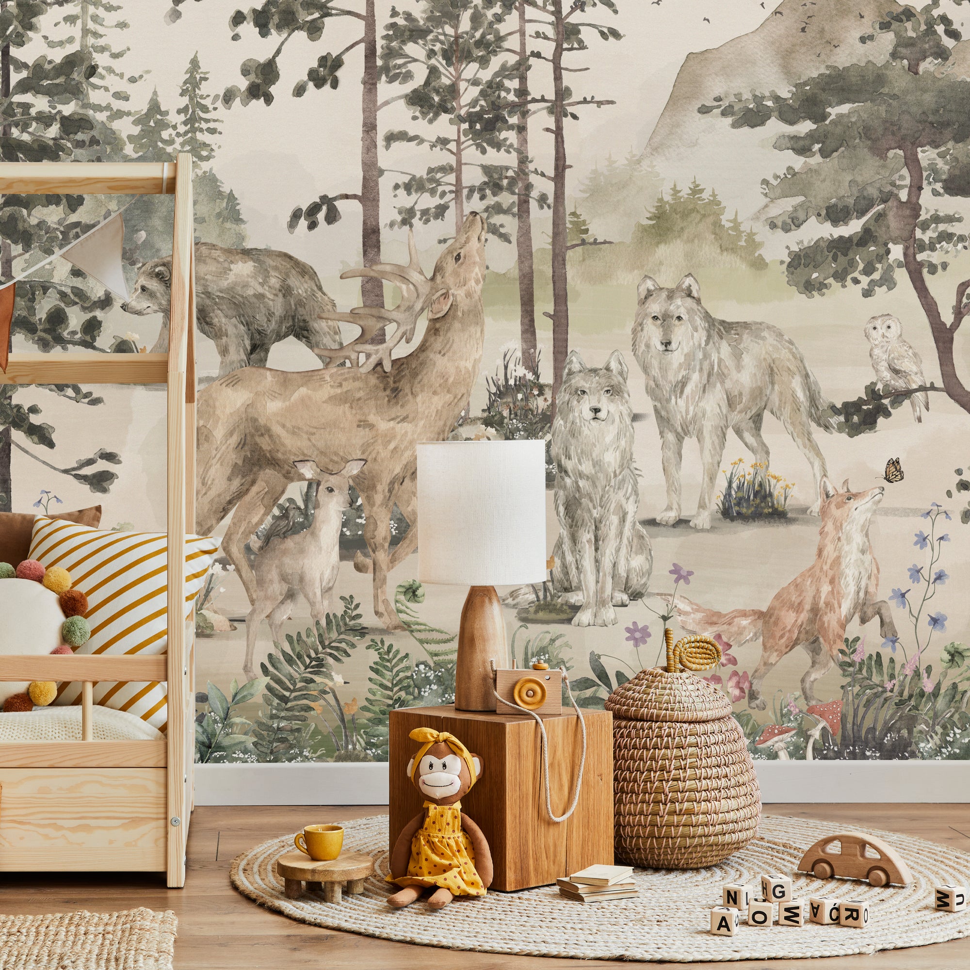 Wild Forest Animals Wall Mural – SirFace Graphics