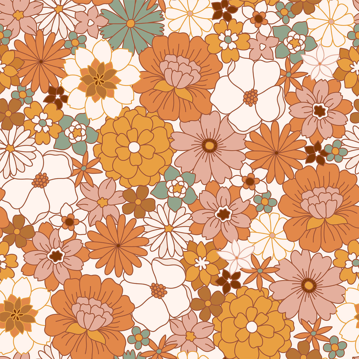 Groovy Flowers Wallpaper – SirFace Graphics