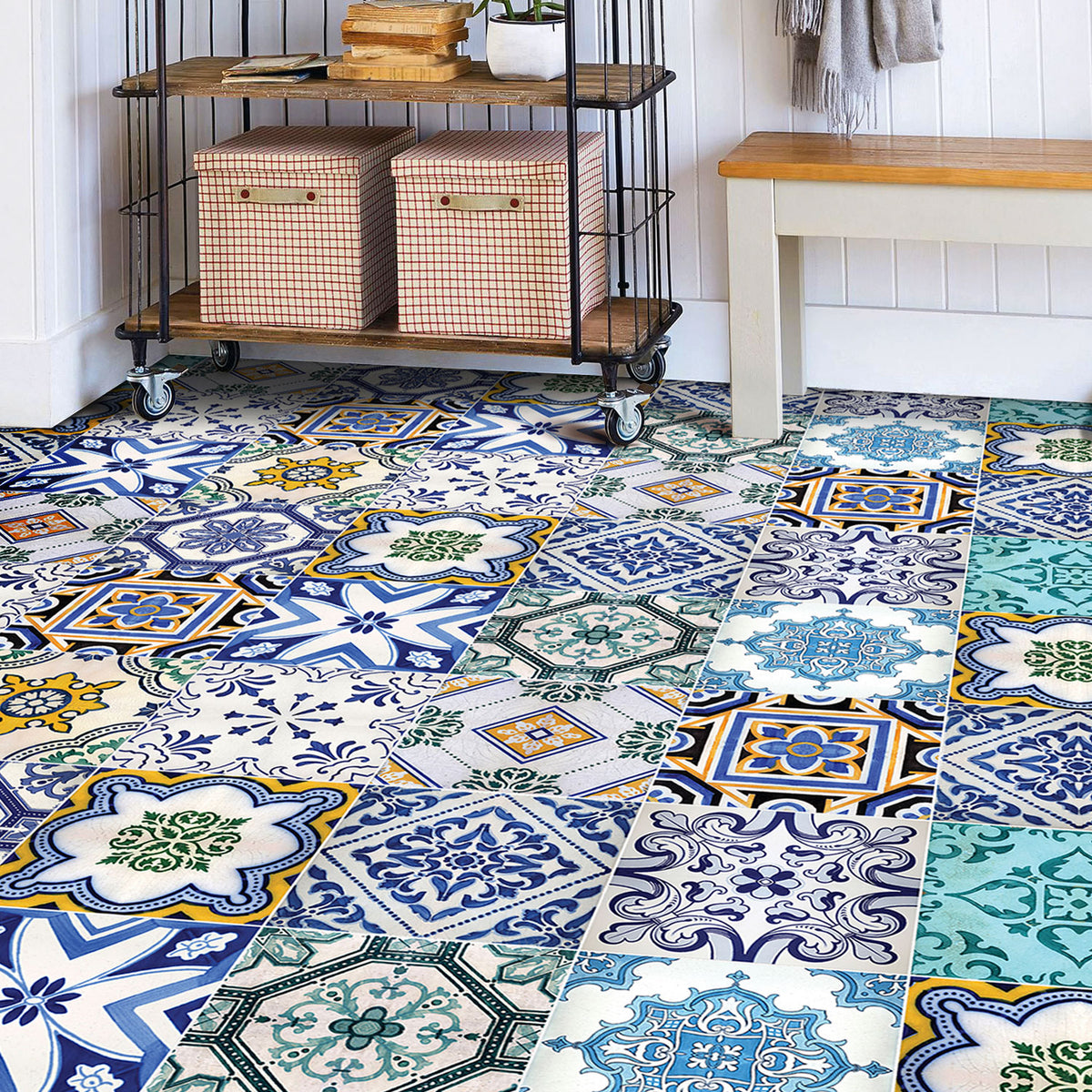 Traditional Spanish Adhesive Vinyl Floor Panel – SirFace Graphics