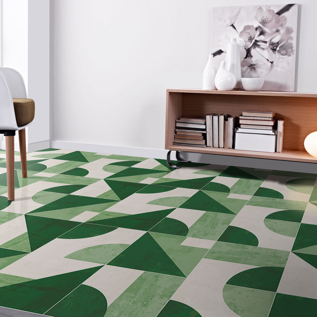 Geometric Emerald Adhesive Vinyl Floor Panel – SirFace Graphics