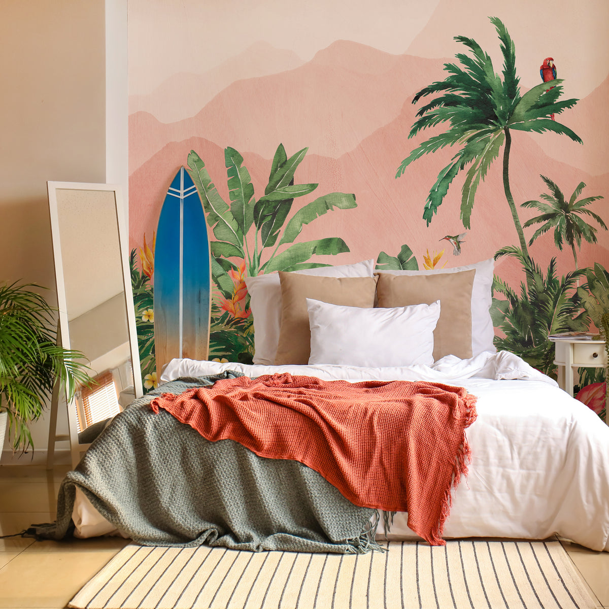 Hawaiian Pink Landscape Wall Mural – SirFace Graphics