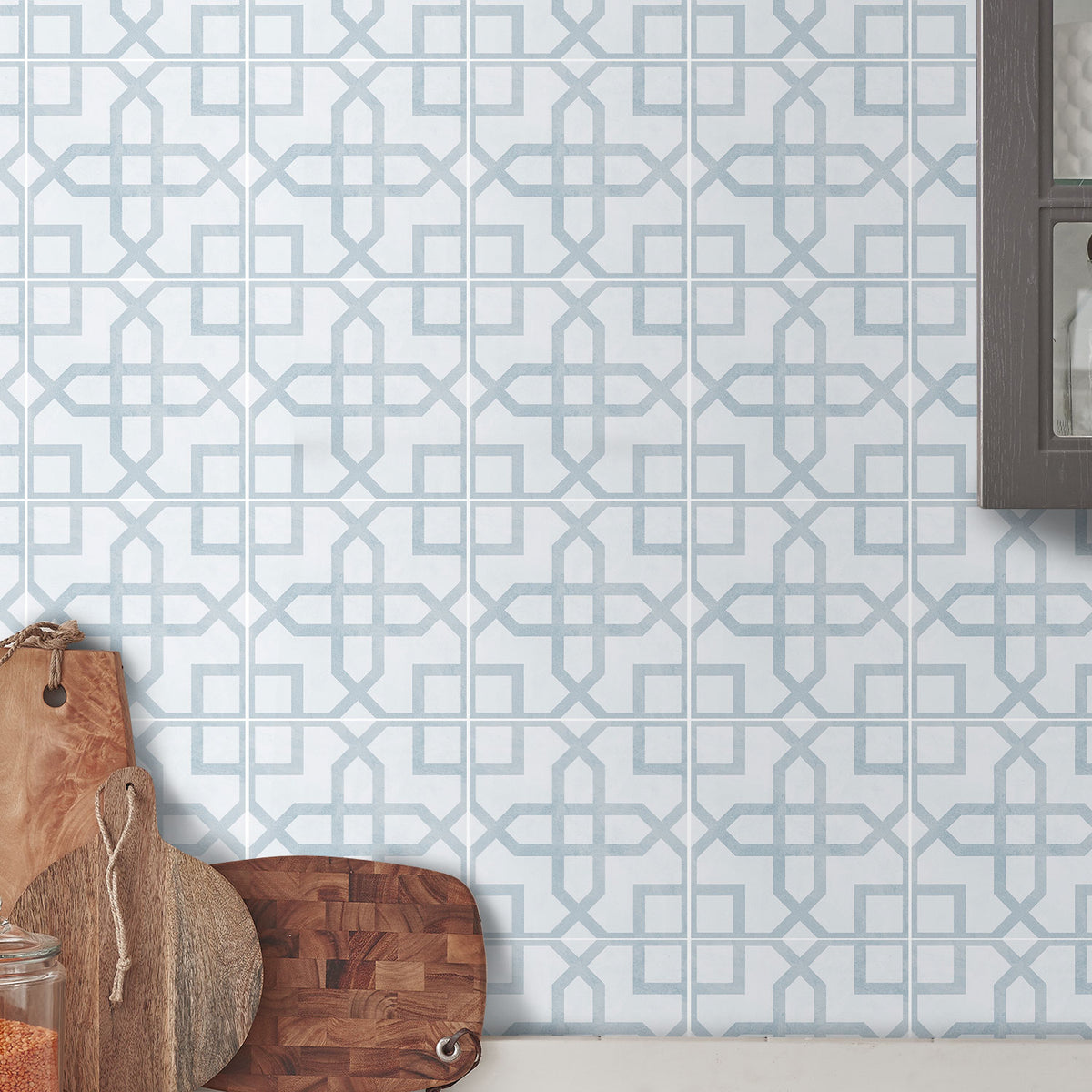 Glacier Blue Tile Decals Set - PACK OF 12 – SirFace Graphics